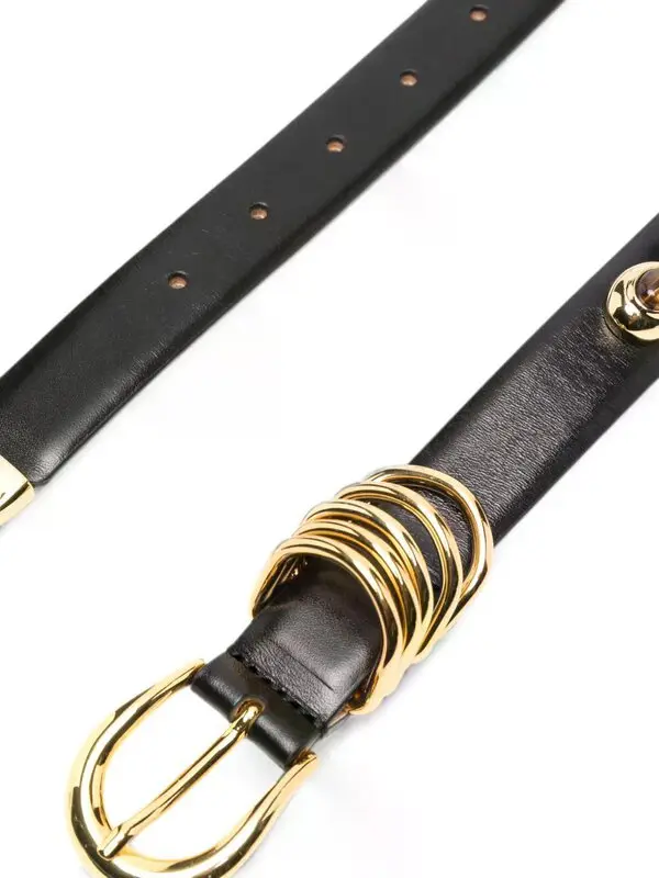 DEHANCHE Hollyhock Belt With Stone Embellishments - Black