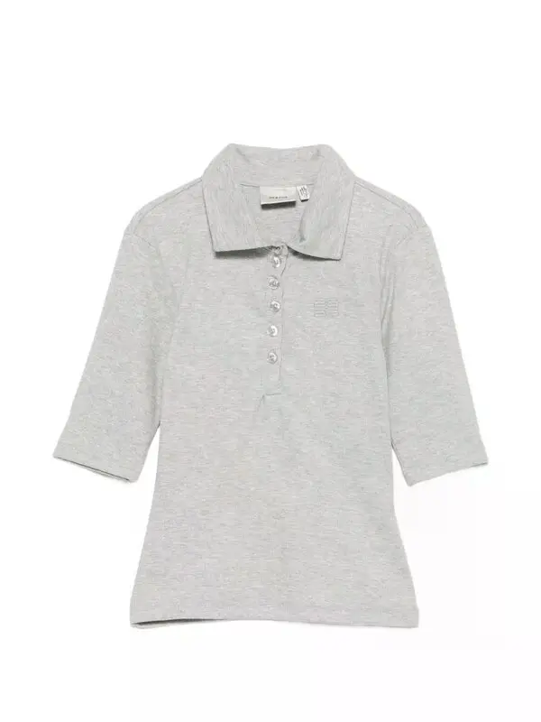 GESTUZ Drew Short-sleeved Polo Shirt - Grey