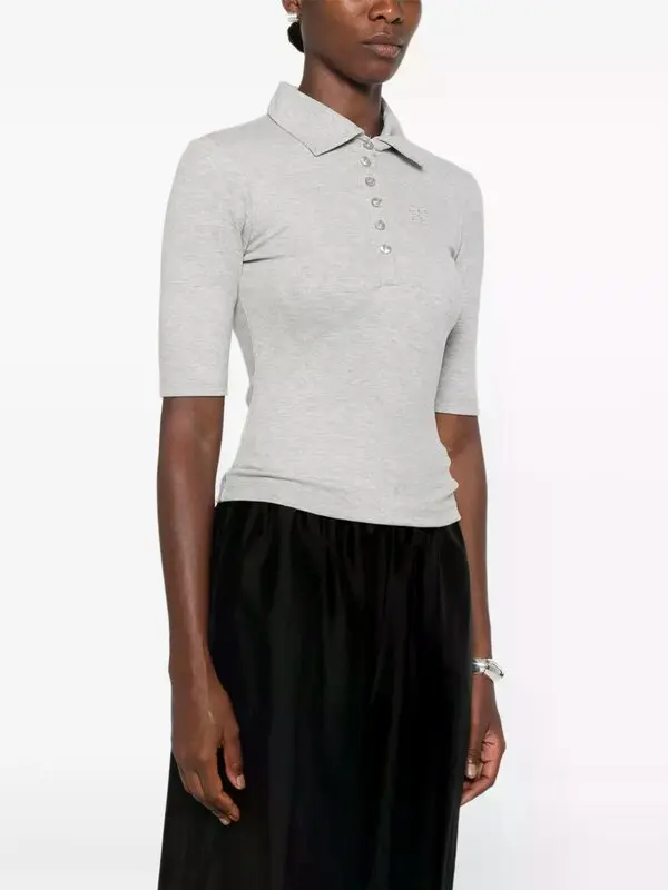 GESTUZ Drew Short-sleeved Polo Shirt - Grey
