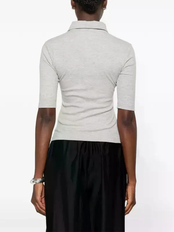 GESTUZ Drew Short-sleeved Polo Shirt - Grey