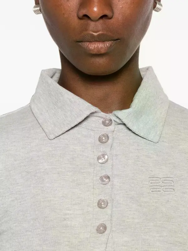 GESTUZ Drew Short-sleeved Polo Shirt - Grey