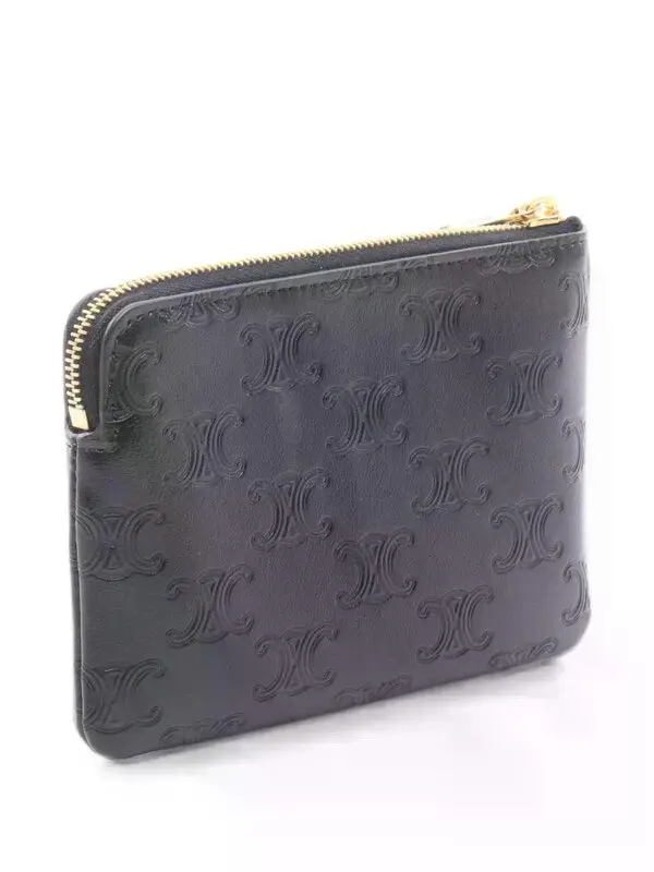 Celine 2010s Triomphe Coin Purse - Black