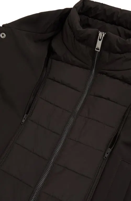 REISS Logan Water Resistant Overcoat With Removable Funnel Neck Insert