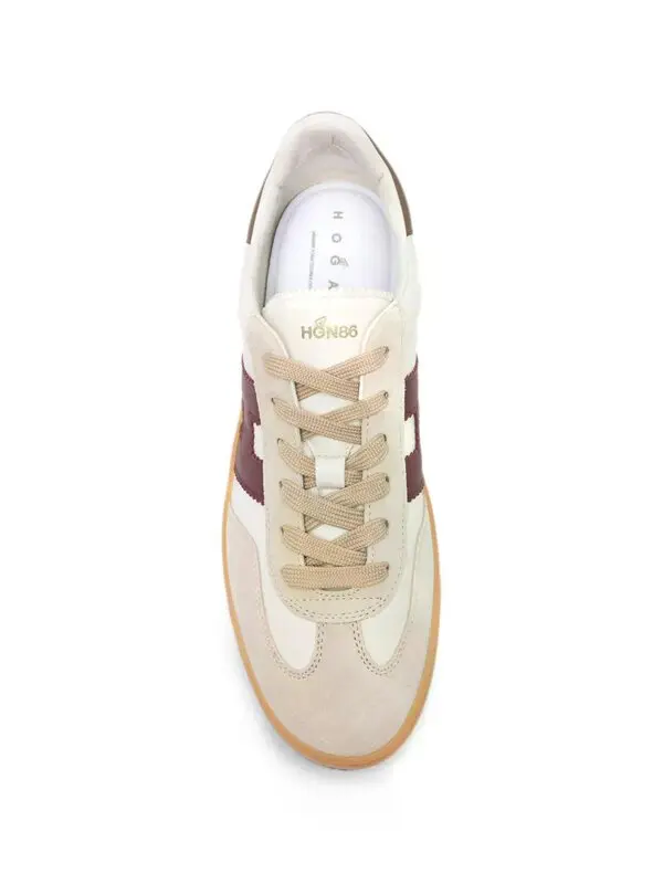 Hogan Logo Patch Lace-up Sneakers - Neutrals