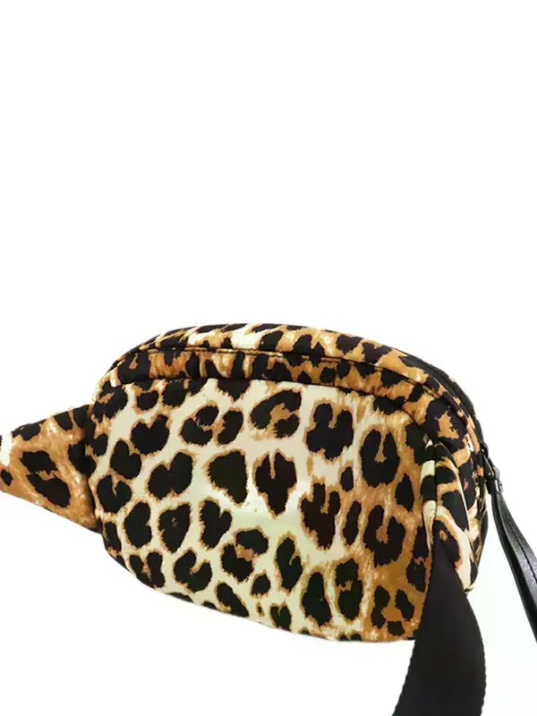Prada Tessuto Leopard Print Belt Bag - Neutrals