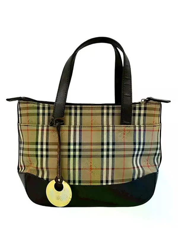 Burberry Haymarket Check Canvas Handbag