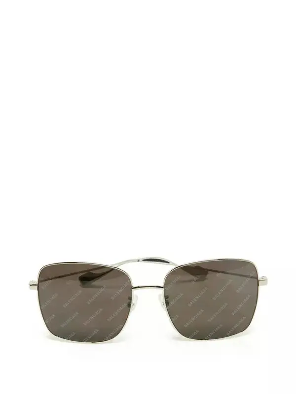 Balenciaga Logo Square-frame Sunglasses - Silver