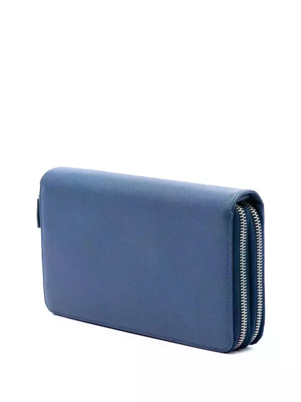 Prada 2010-2026 Saffiano Double Zip Wallet Long Wallets