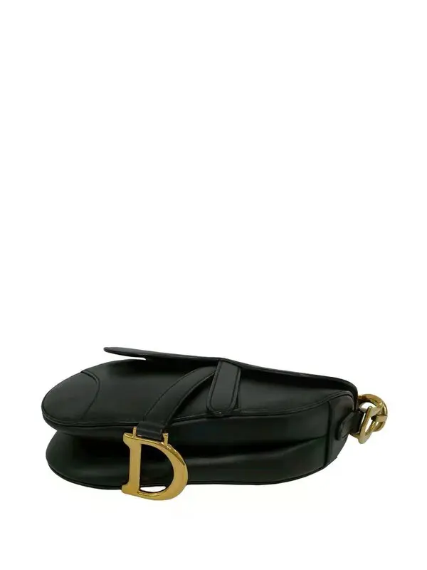 Dior Mini Smooth Calfskin Saddle Bag - Black
