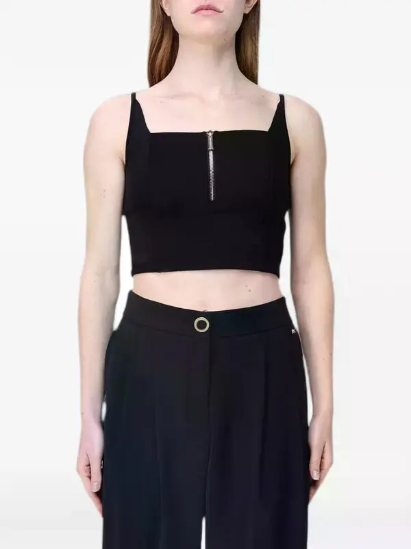 Emporio Armani Cropped Zip-front Top