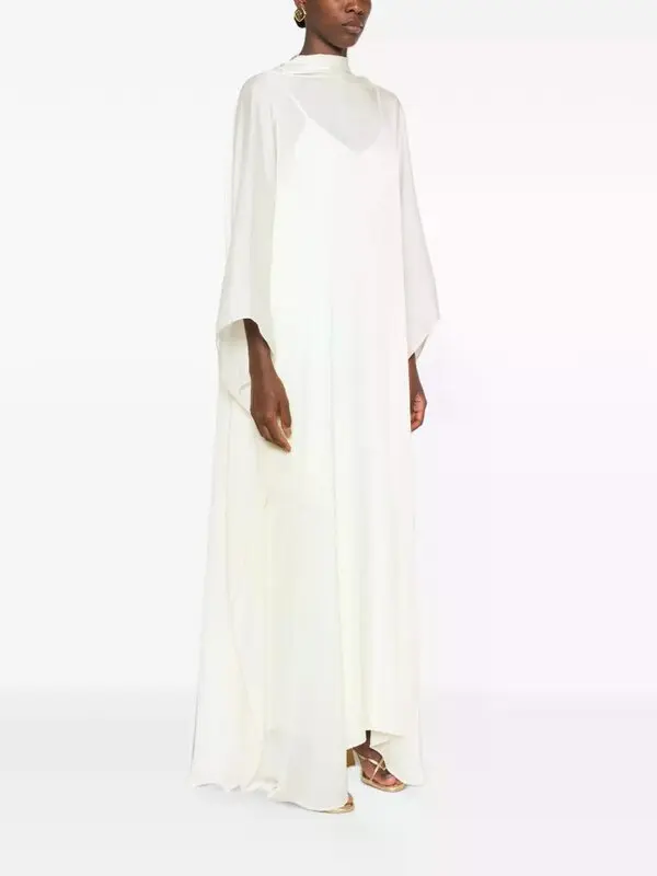 ABADIA Sheer Pleated Kaftan