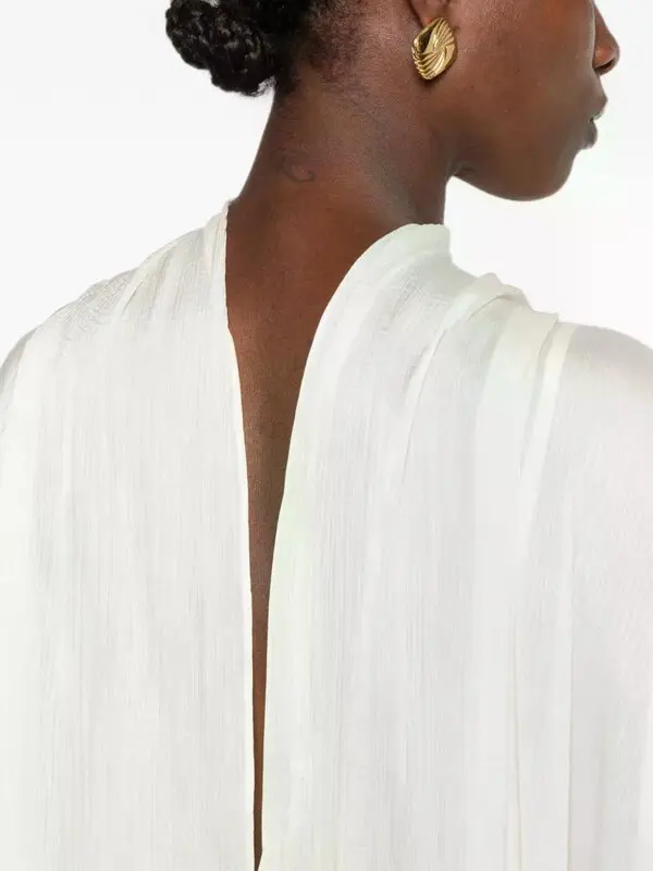 ABADIA Sheer Pleated Kaftan