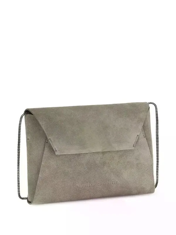 Brunello Cucinelli Suede Shoulder Bag - Grey