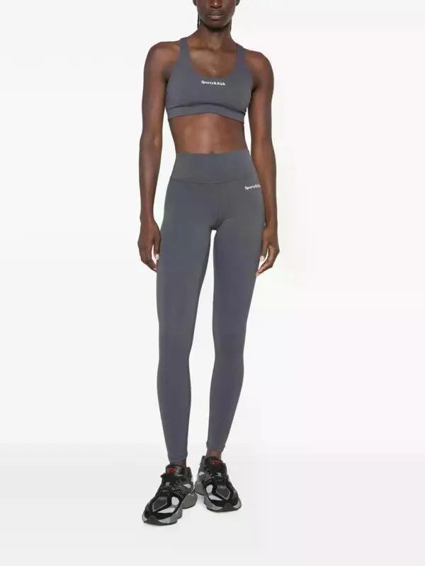 SPORTY & RICH Logo Print High-waisted Leggings