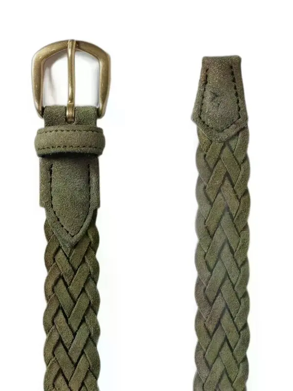 BROOKSFIELD Braided Suede Belt - Green
