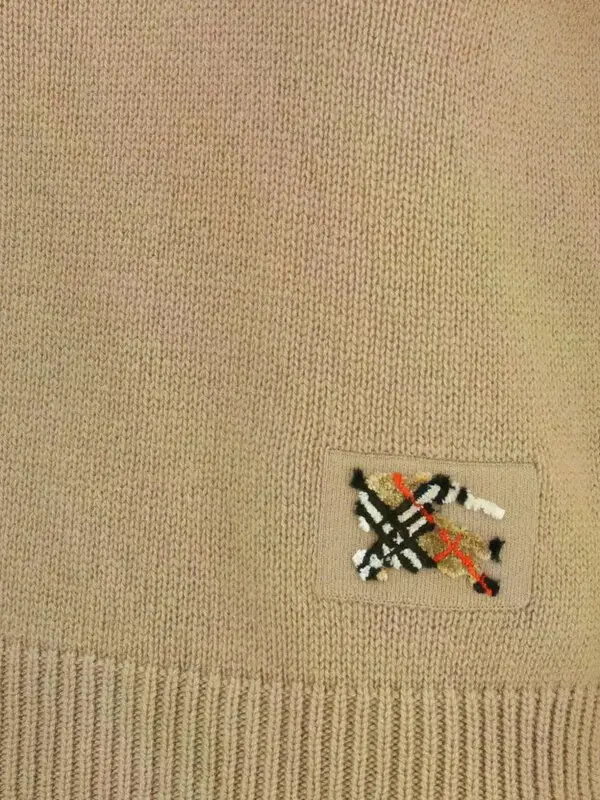 Burberry Logo Patch Round Neck Sweater