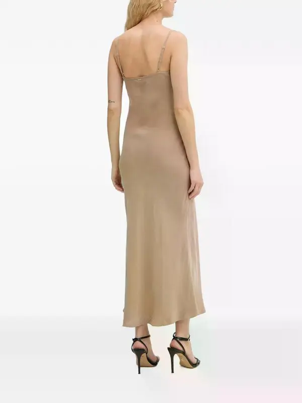 Guess Cowl Neck Spaghetti Strap Midi Dress