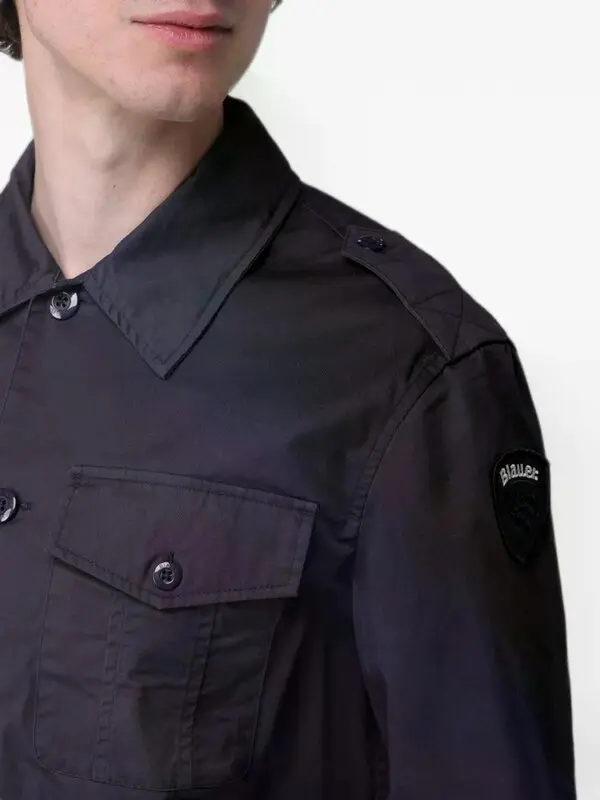 BLAUER. Button-up Chest-pocket Shirt
