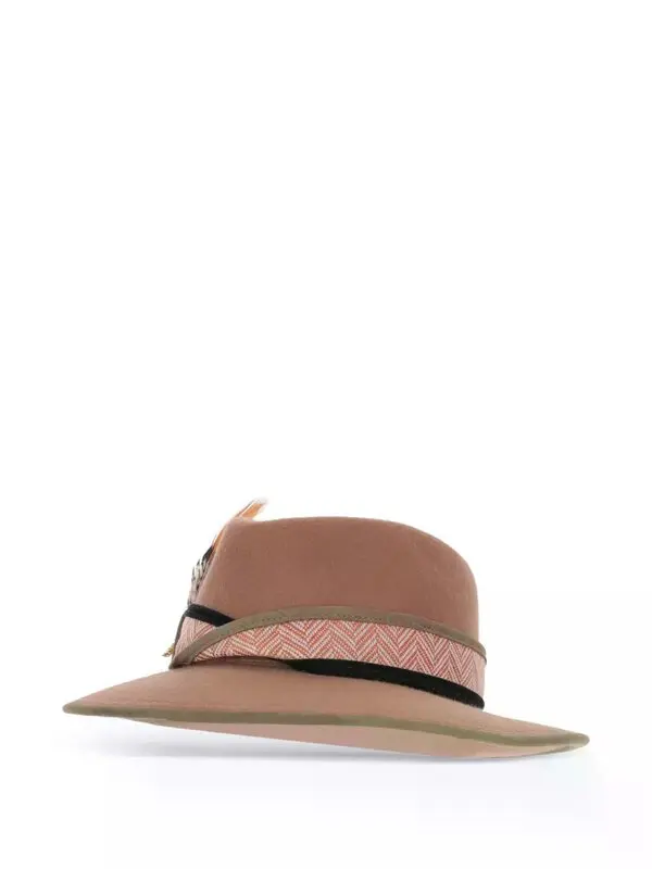 ALEXIA ALVAREZ DE TOLEDO Feather-brooch Wool Felt Hat