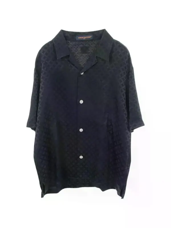 LOUIS VUITTON 2010s Graphic Jacquard Shirt - Black