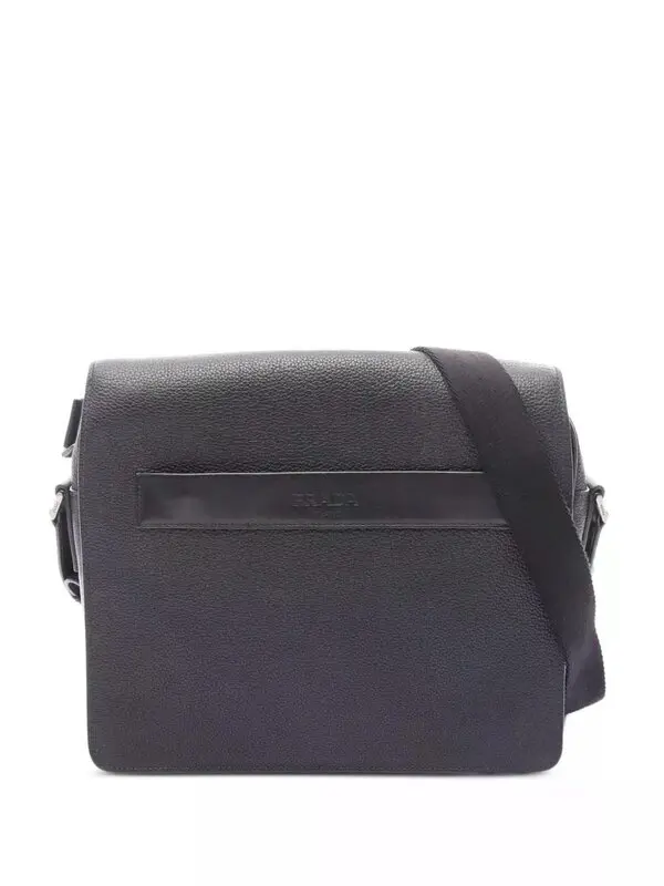 Prada Toro Leather Shoulder Bag - Black
