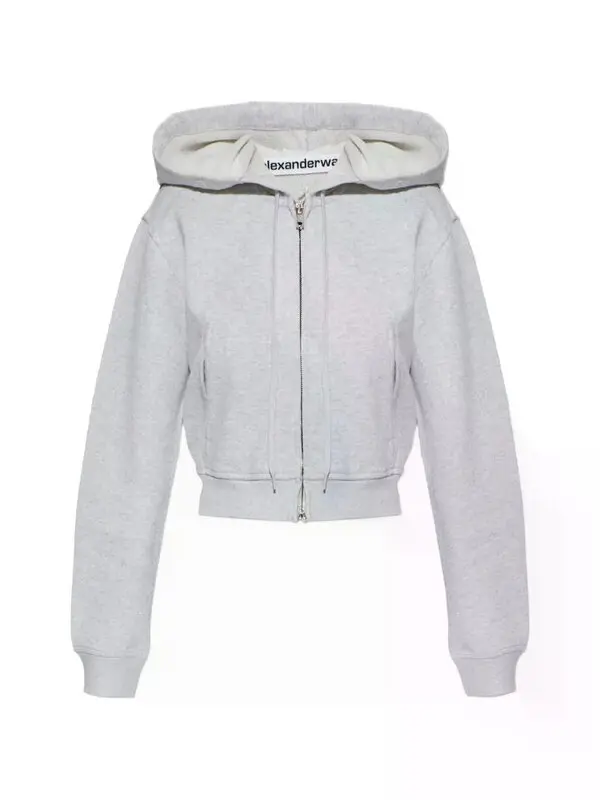 Alexander Wang Cropped Zip-up Hoodie