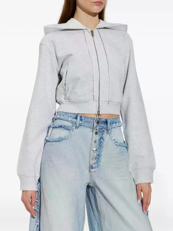 Alexander Wang Cropped Zip-up Hoodie