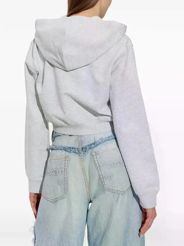 Alexander Wang Cropped Zip-up Hoodie