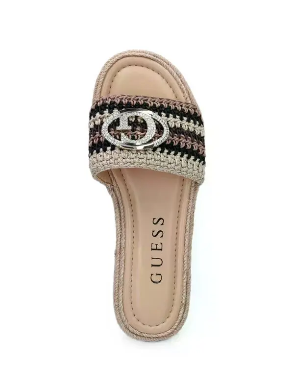 Guess Kaylis Logo-plaque Woven Sandals
