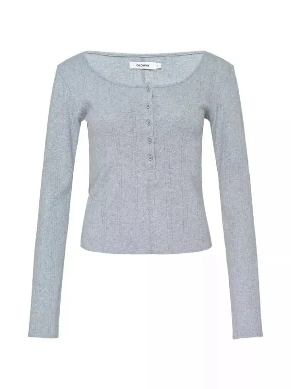 GLOWNY Long-sleeve Polo Top
