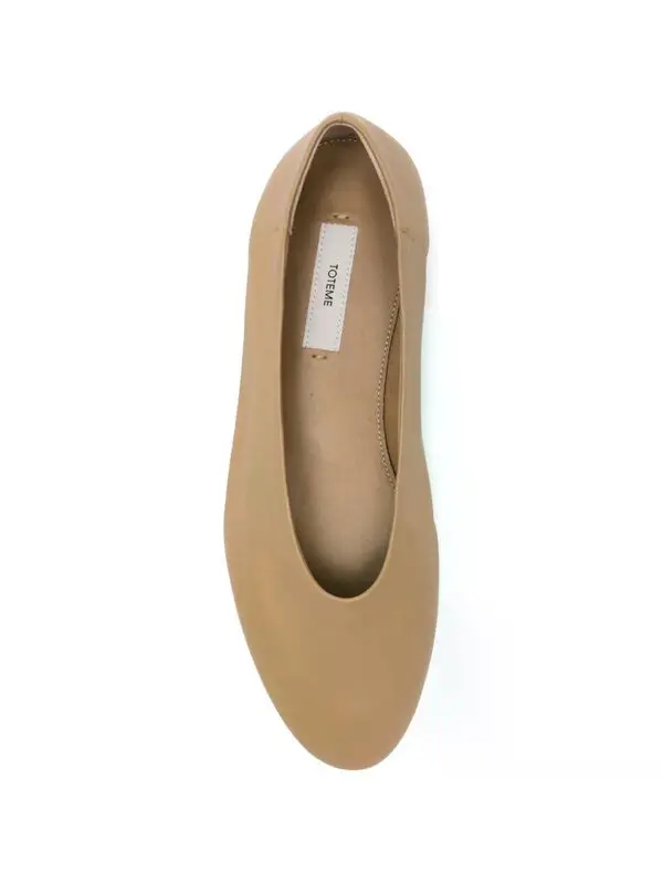 TOTEME Almond Toe Ballet Flats - Neutrals