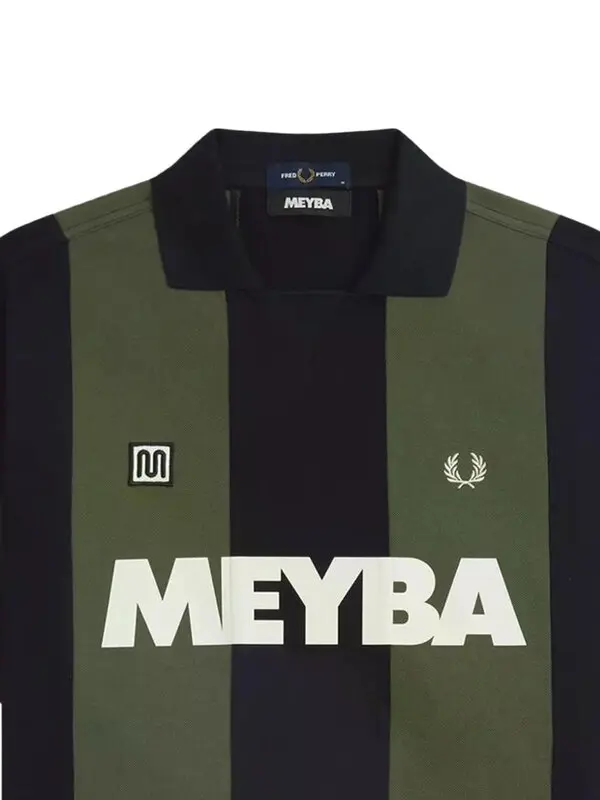 Fred Perry X Meyba Striped Polo Shirt - Black