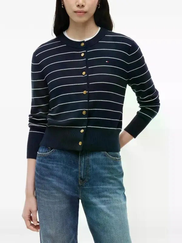 Tommy Hilfiger Striped Button-front Cardigan