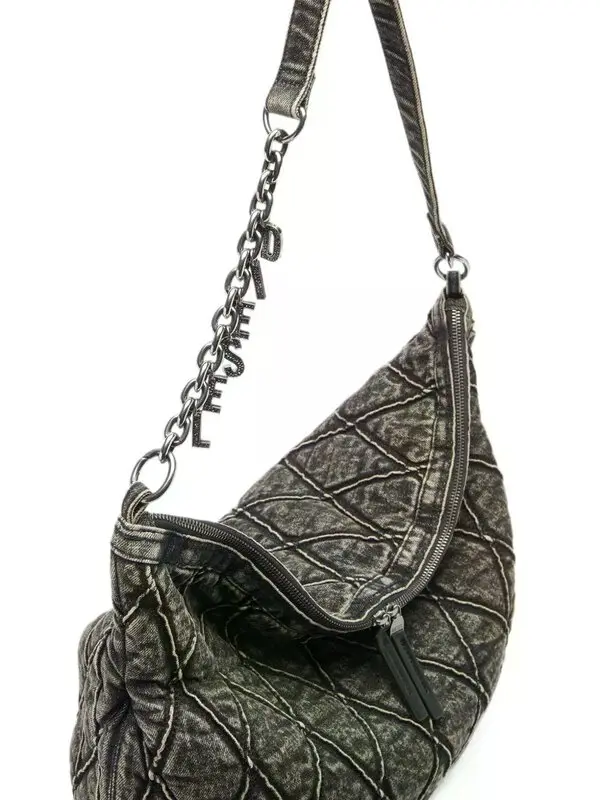 DIESEL® Charm-d Quilted Shoulder Bag - Grey