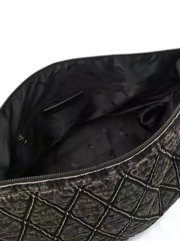 DIESEL® Charm-d Quilted Shoulder Bag - Grey