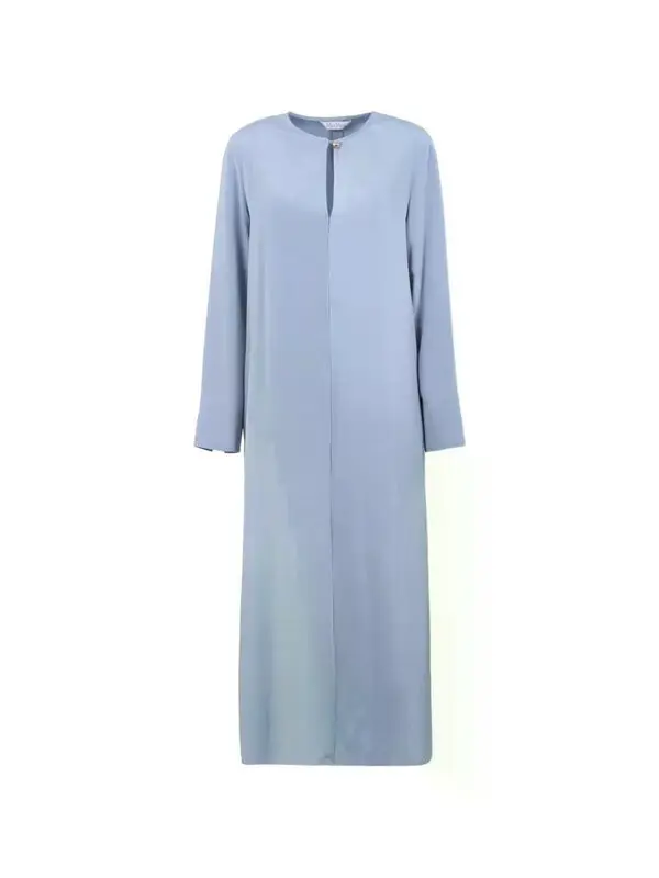 Max Mara Maxi Dress With Keyhole Detail - Blue