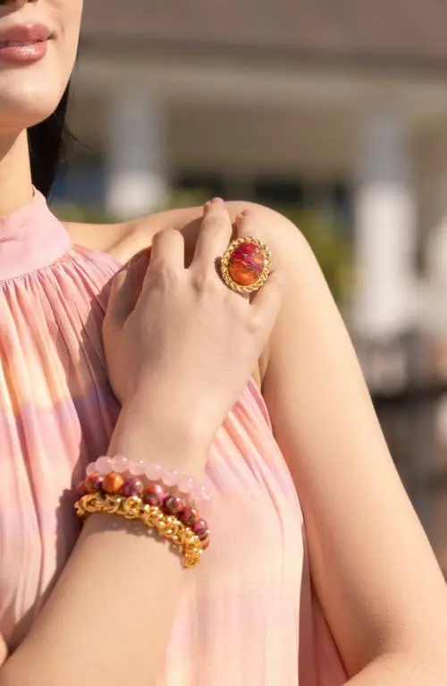 Nest Jewelry Spiny Oyster Adjustable Ring
