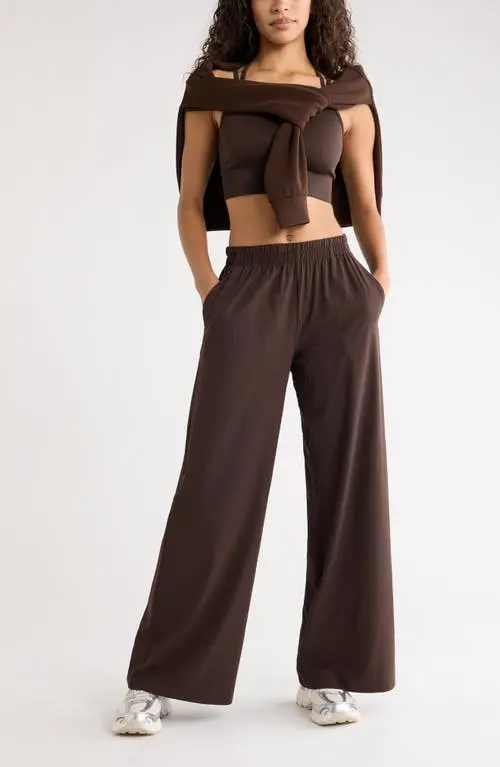 Zella Atlas Wide Leg Pants - Brown Mole