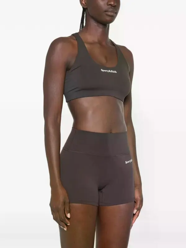 SPORTY & RICH Logo-print Bra