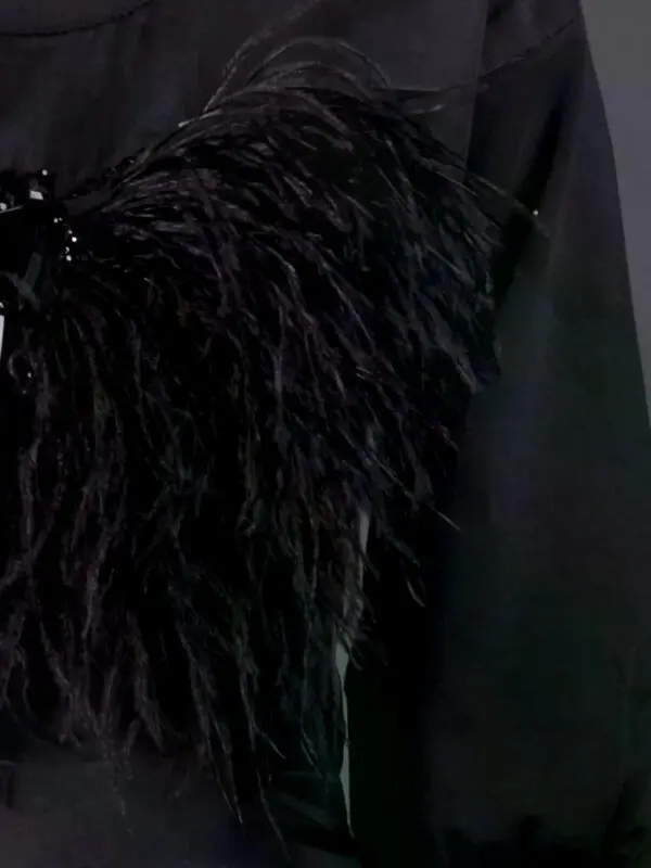 LANVIN Embroidered Feather Top