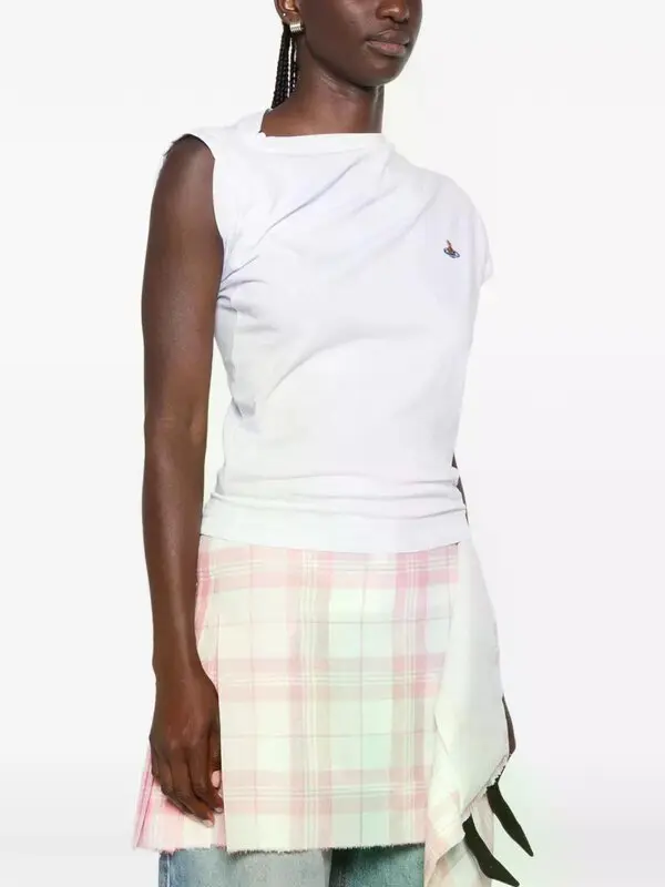 VIVIENNE WESTWOOD Asymmetric Neck Top - White