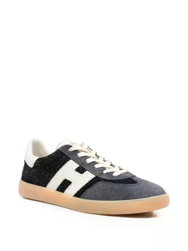 Hogan Paneled Lace-up Sneakers - Blue