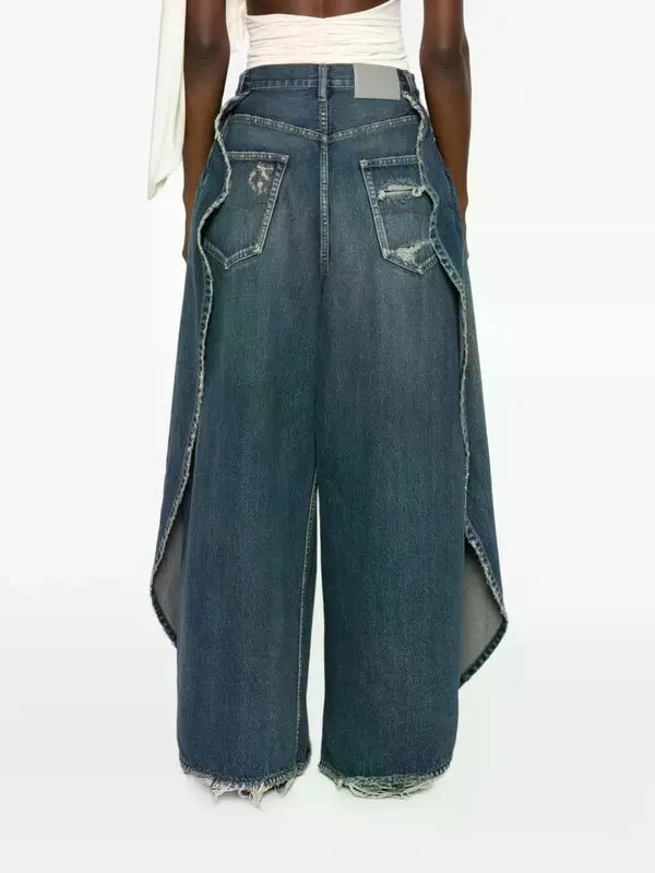 Balenciaga Distressed Wide-leg Jeans