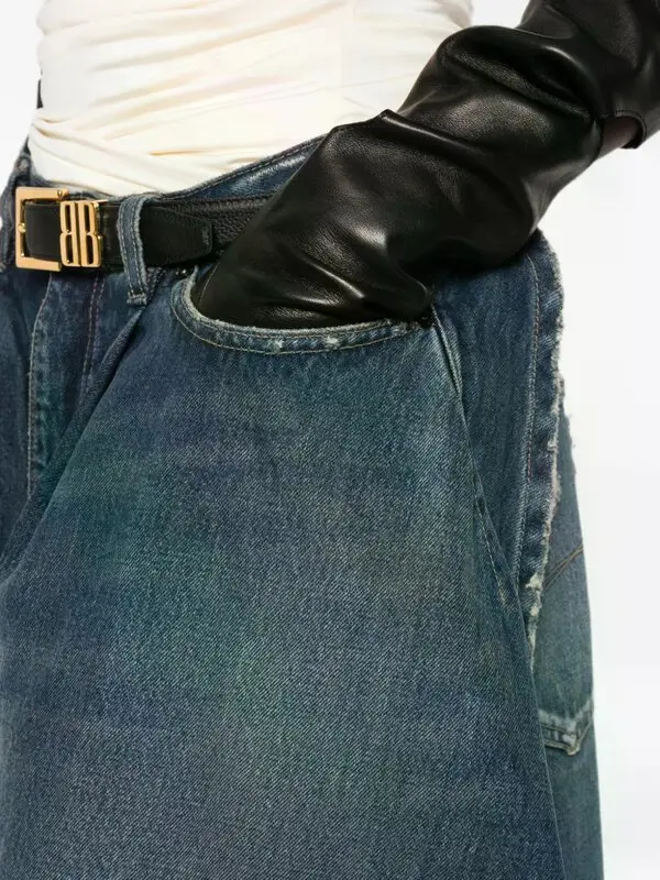 Balenciaga Distressed Wide-leg Jeans