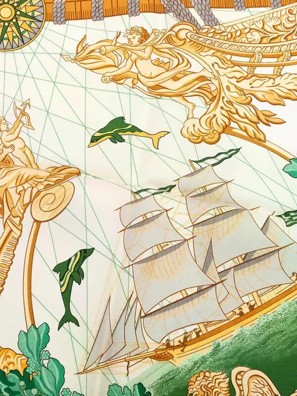 Hermès 2010-2018 Balade Oceane Silk Scarf 90 Scarves