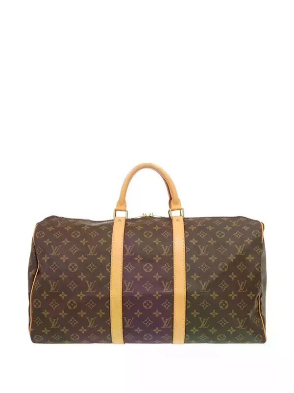 LOUIS VUITTON Monogram Keepall 50 Travel Bag - Brown