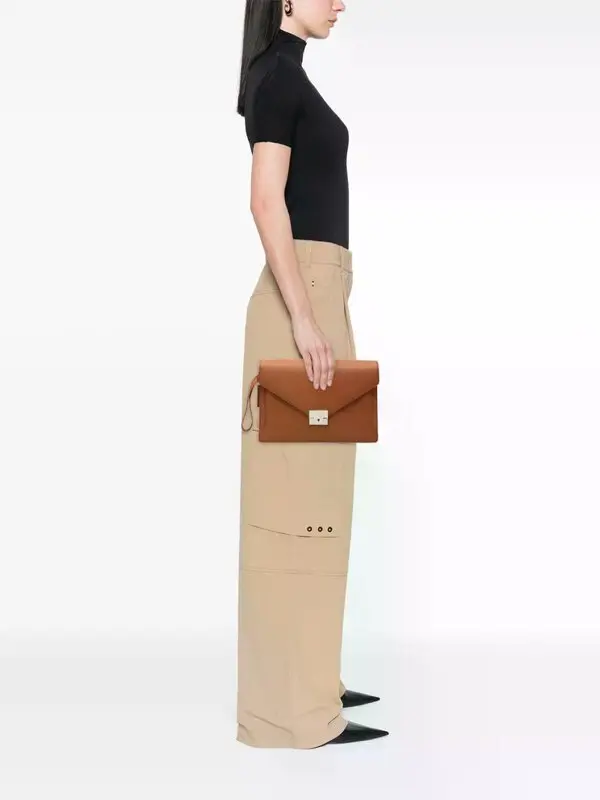 Burberry Leather Envelope Clutch Bag