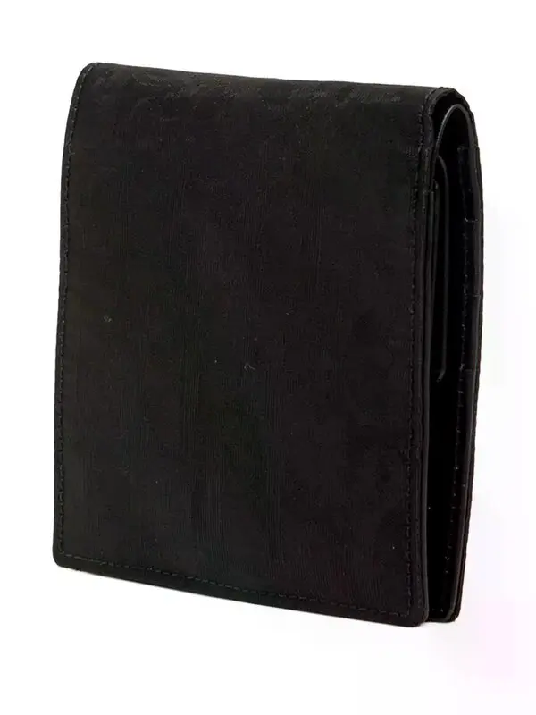 Dior 2001 Oblique Canvas Bifold Compact Wallet Small Wallets - Black