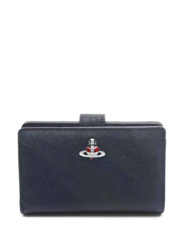 VIVIENNE WESTWOOD 2020s Orb Saffiano Wallet - Black