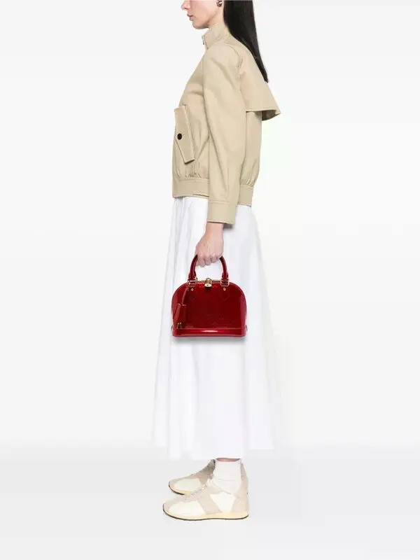 LOUIS VUITTON Monogram Vernis Alma Bb Satchel